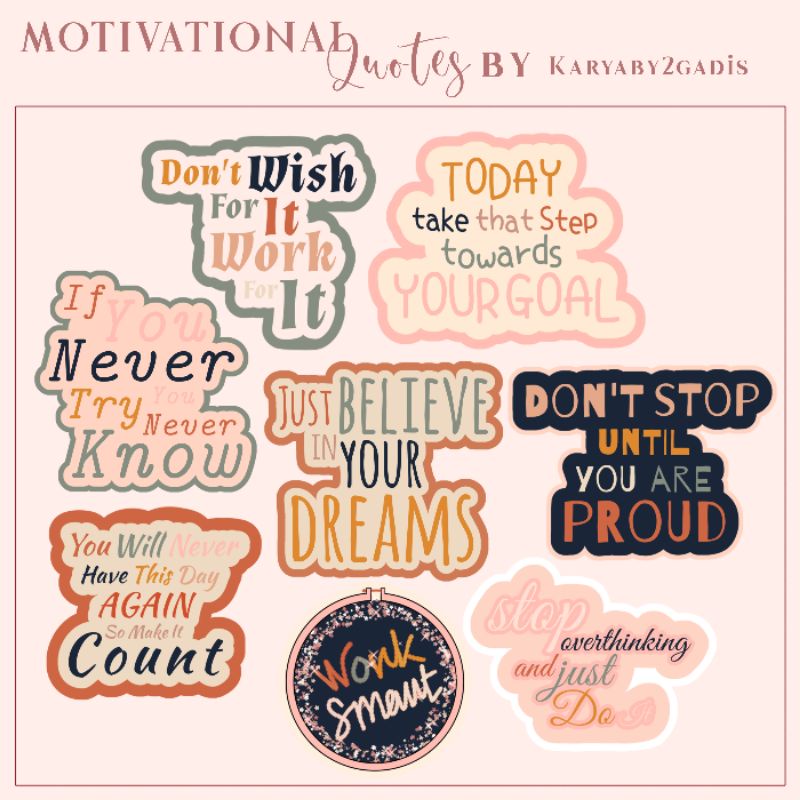 Motivational Quotes Sticker / Inspirational Quotes / Cute Sticker / DIY ...