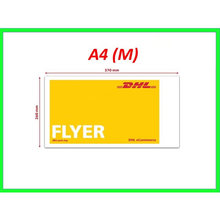 READY STOCK 50Pcs DHL M Size Flyer With Pocket Courier Bag (Size ...