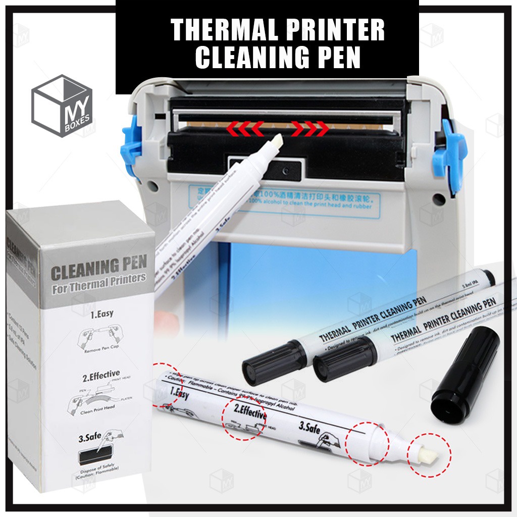 Thermal Printer Printhead Cleaning Pen 99.99% Alcohol Pen 打印头清洁笔 ...