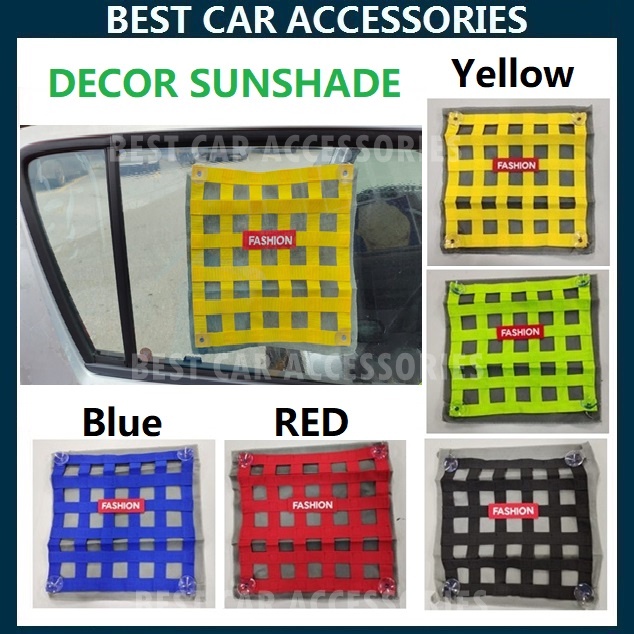Universal FASHION Style 34CM X 34CM Green Racing Car Window Safety Net ...