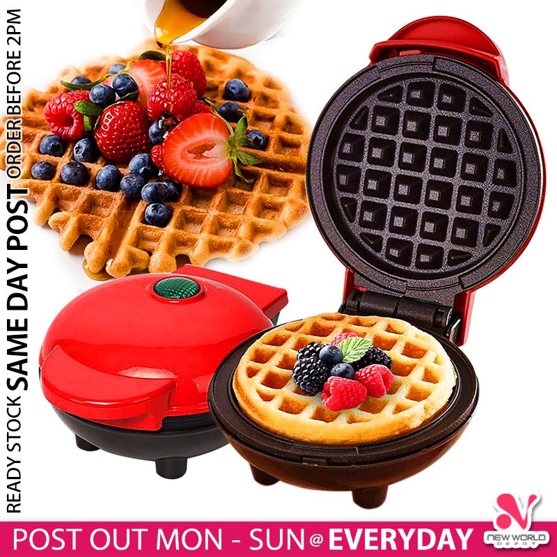 𝗙𝗔𝗦𝗧 𝗕𝗔𝗞𝗘 》 Mini Waffle Maker Breakfast Machine Cake Pancake Sandwich ...