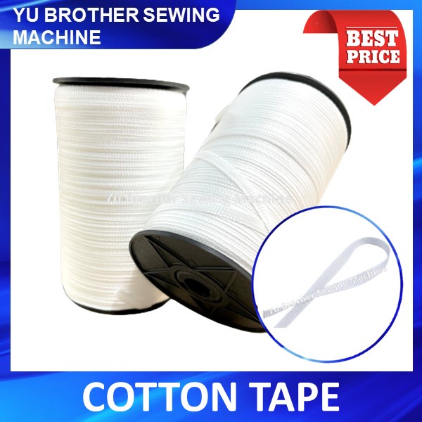 🔥Borong Murah🔥 Tali Kain /Tali Balut Kain Putih / Cotton Tape (7mm ...
