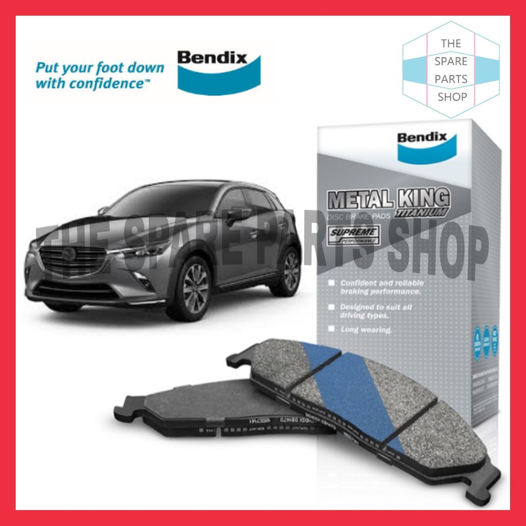 MAZDA 3 CX3 SKYACTIV FRONT BENDIX METAL KING TITANIUM BRAKE PAD ...