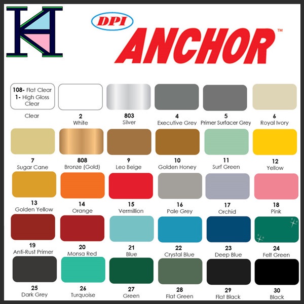 KH 💥ANCHOR SPRAY PAINT💥 Standard Colour 400ML CODE #1→#30 (READY STOCK ...