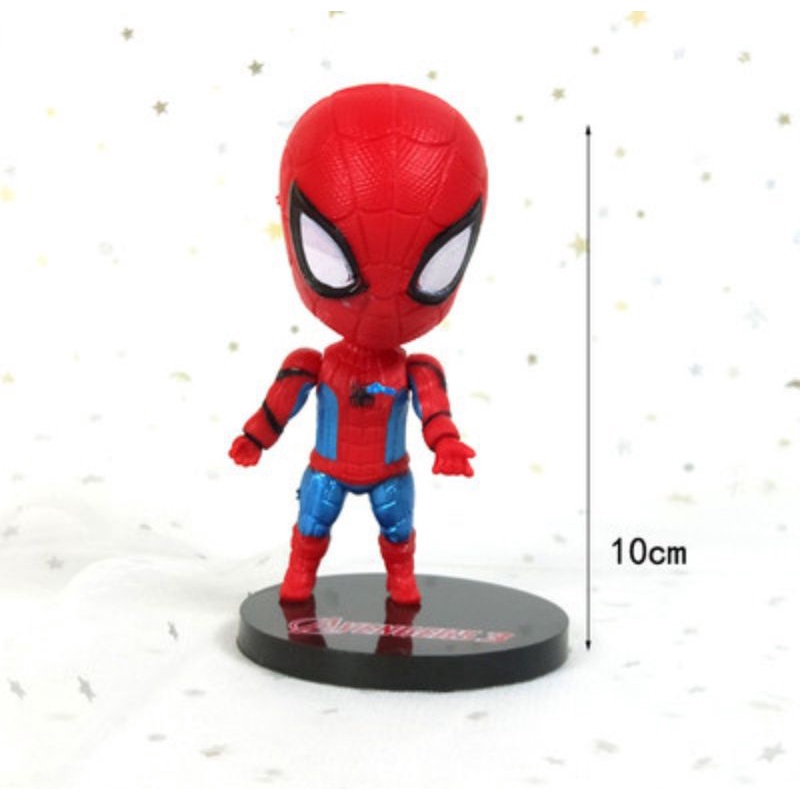 Spiderman Theme Cake Topper Figures Avenger Doll Happy Birthday Cake ...