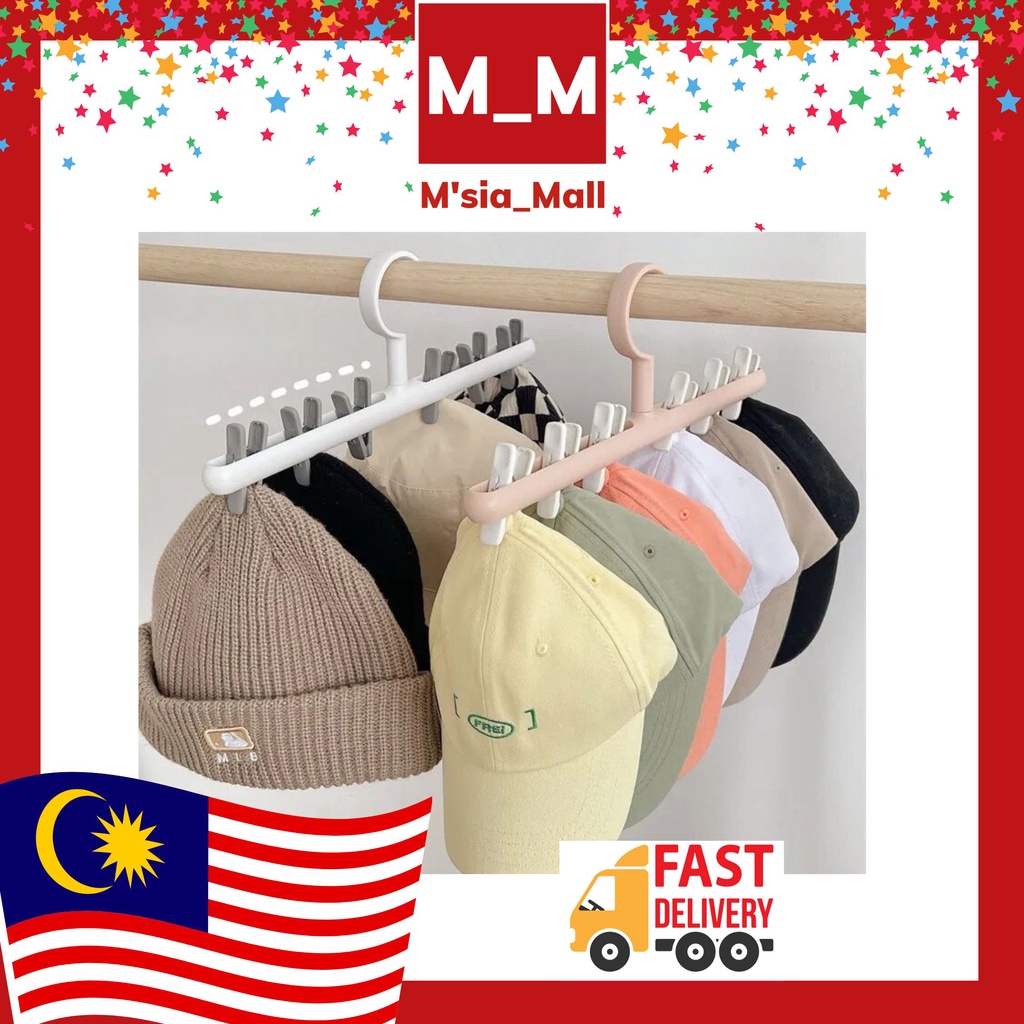 [In Store] Cap Hanger Hat Storage Scarf Organizer Clip Multifunctional ...
