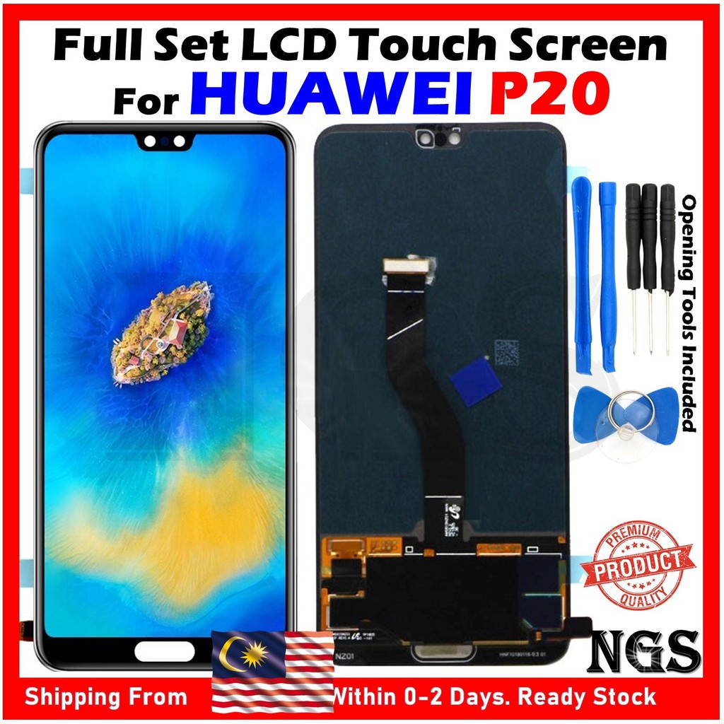 ORIGINAL NGS Brand Full Set LCD Touch Screen Compatible For HUAWEI P20 ...