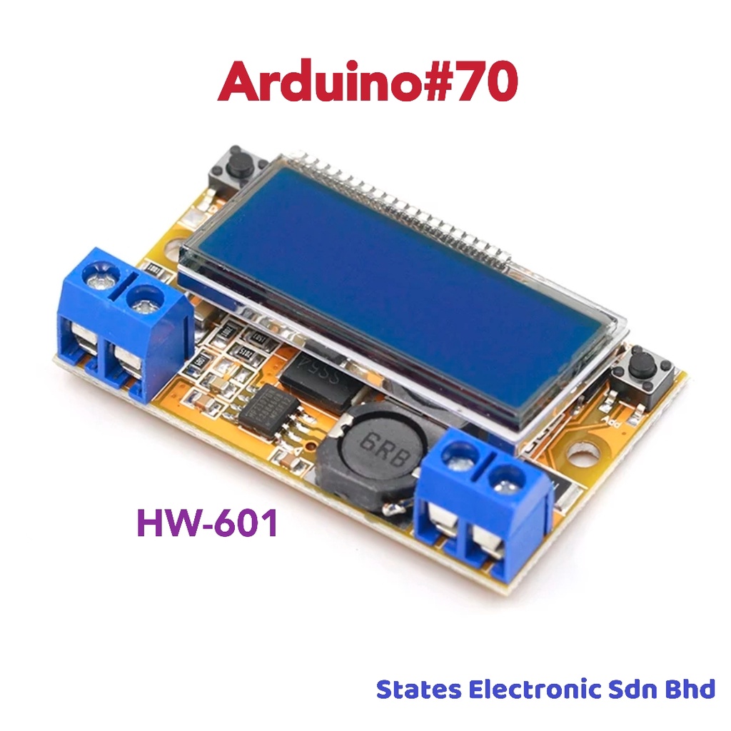 Arduino#70 HW-601 Dual Display DC-DC Adjustable Step-down Module 5-20V ...
