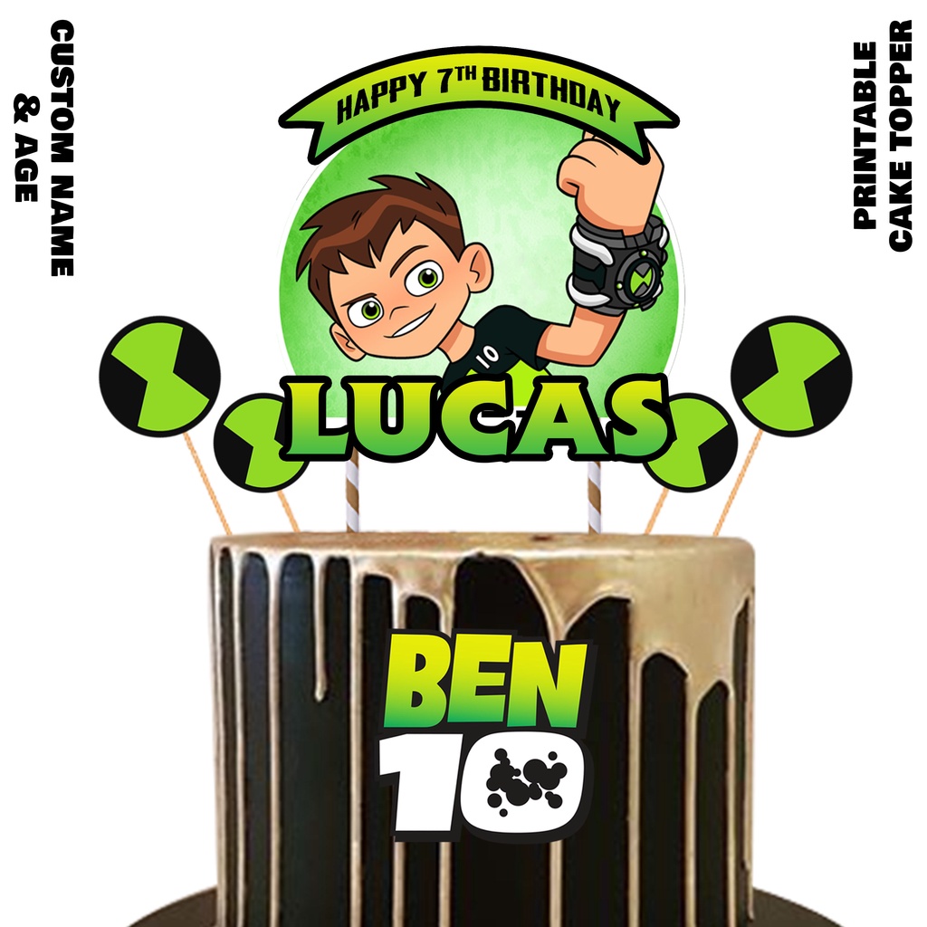 BEN 10 CAKE TOPPER BIRTHDAY | Shopee Malaysia