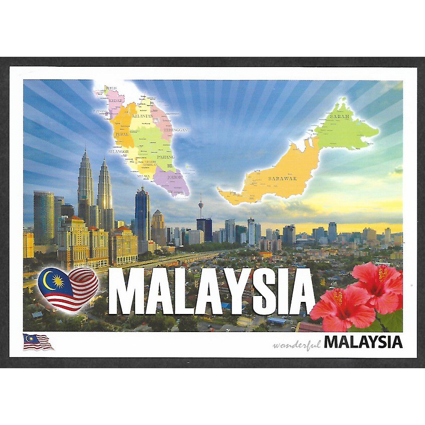 Malaysia Postcard - Kuala Lumpur View & Map | Shopee Malaysia