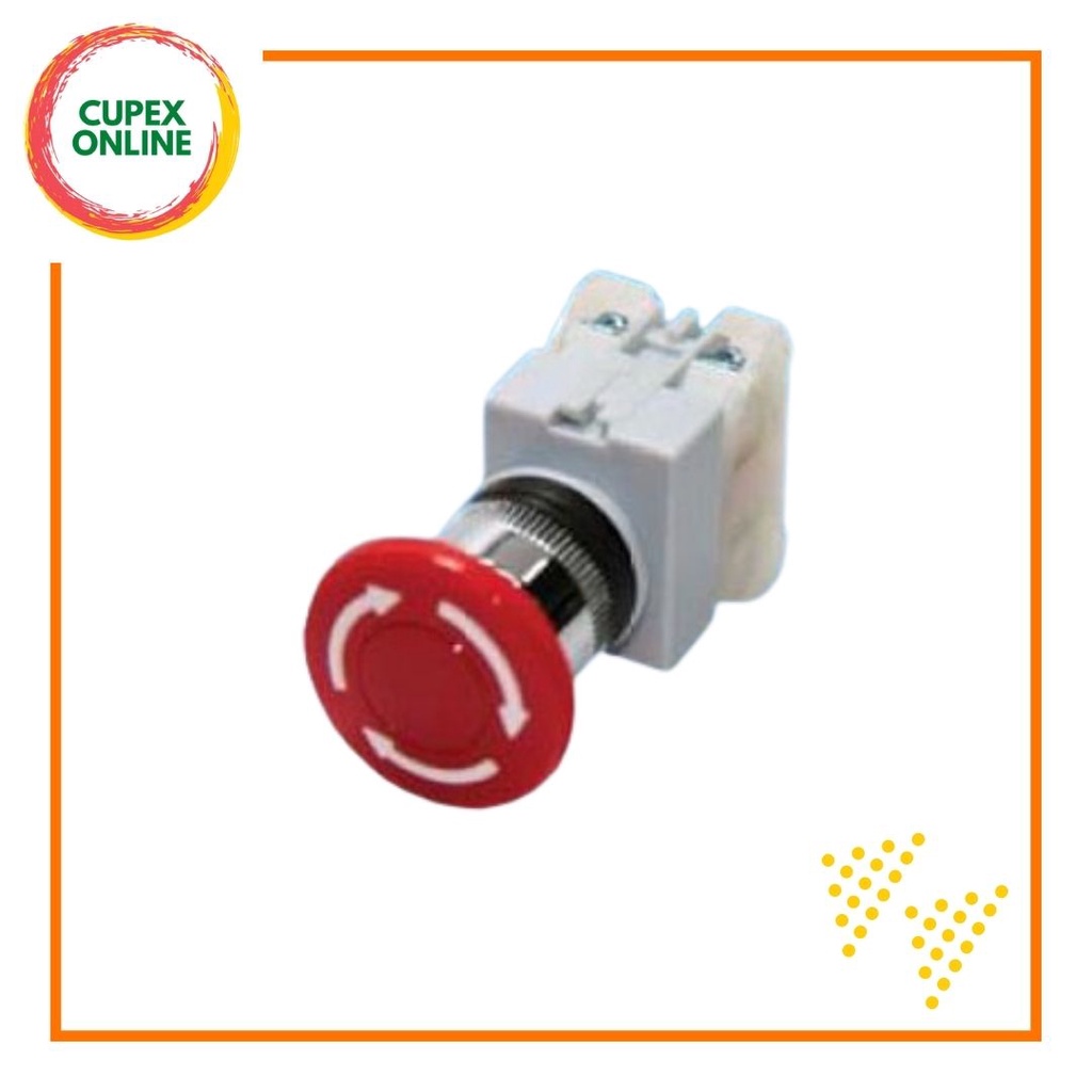 CIKACHI ALEPB Push Lock Push Button Switch 22mm / 25mm / 30mm Red (cupex) | Shopee Malaysia