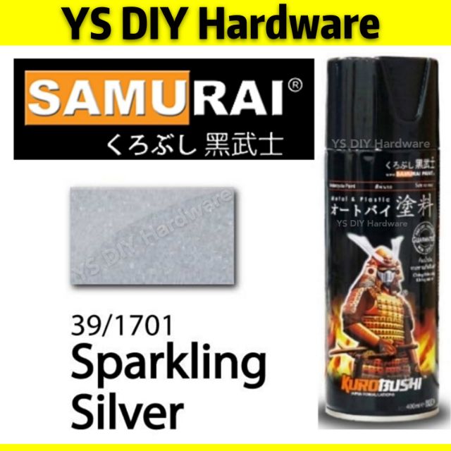 Samurai Spray Paint Sparkling Silver 39 400ml (Sabah Sarawak Not Allow ...