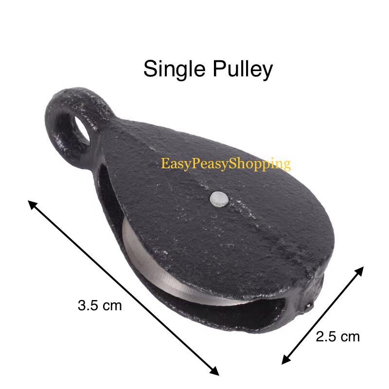 25mm Single/Double Sheave Cast Iron Steel Pulley Bearing Lifting Block ...