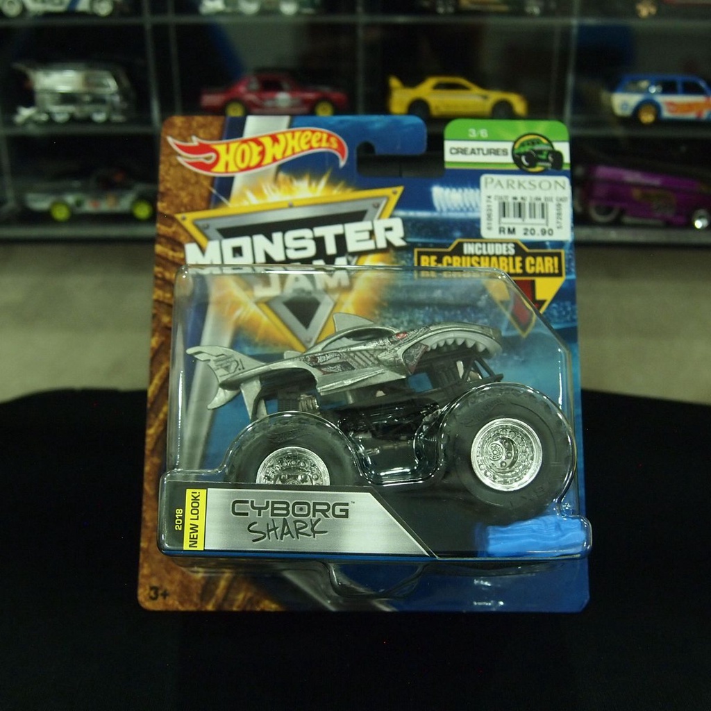 Hot Wheels Monster Jam Cyborg Shark | Shopee Malaysia