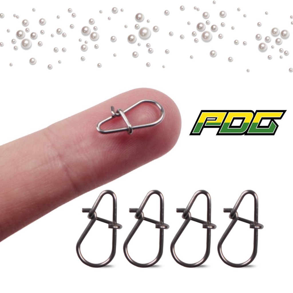 PDG Egg Snap Fishing Swivel Stainless Steel Snap Lure Connector Swivels ...