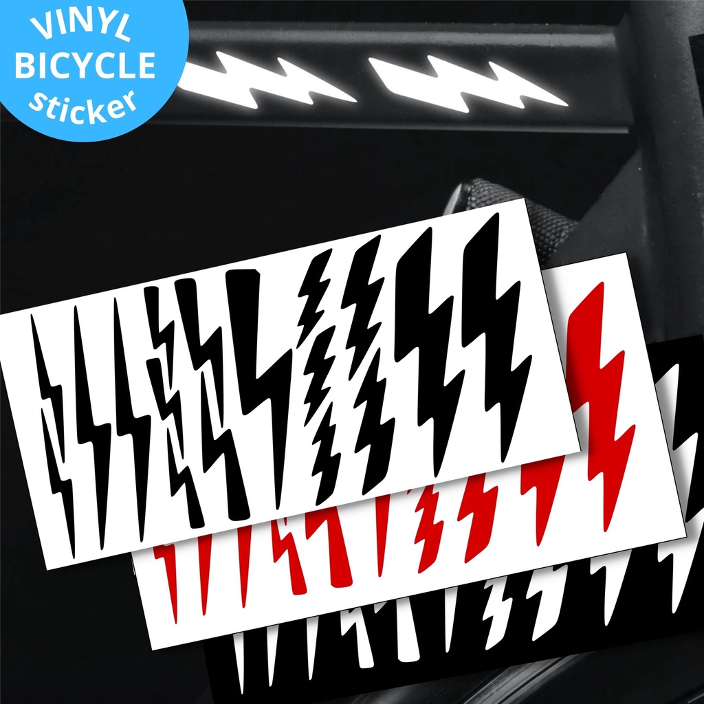 (Ready Stock) Bolt Vinyl Stickers Bicycle Motorcycle Car Baby Stroller ...