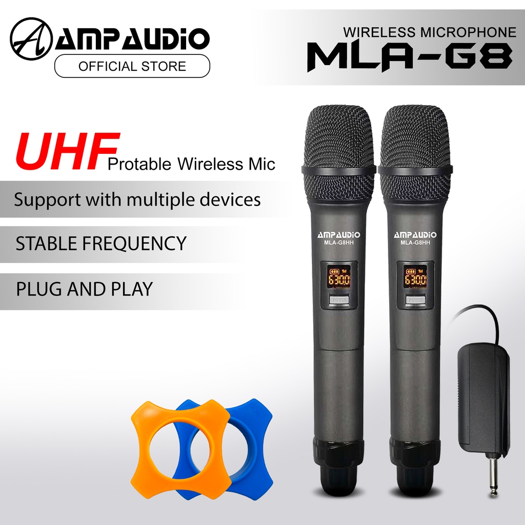 AmpAudio Professional Universal UHF Wireless Microphone H-Series ...
