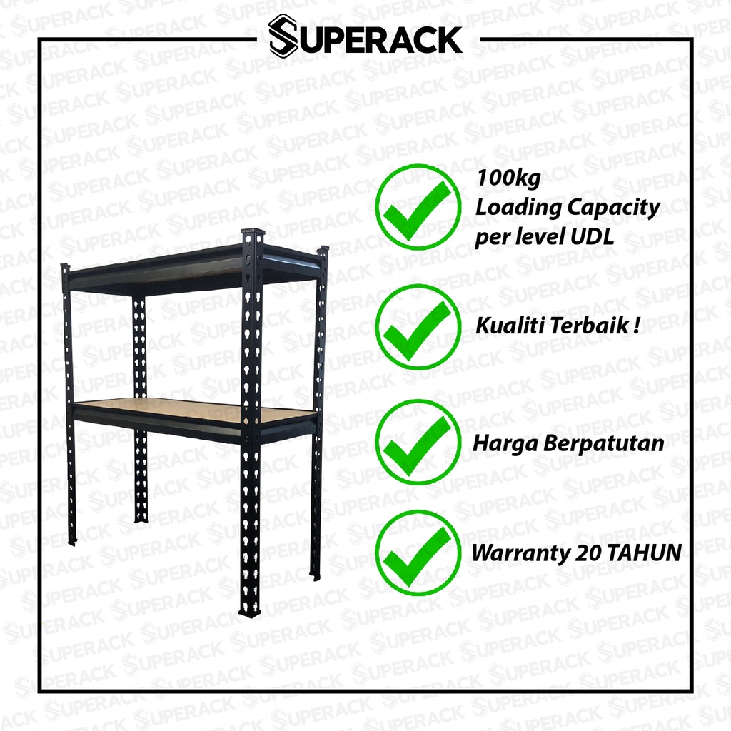 SUPERACK 2IN1 Rak Dapur Rak Buku Rack Shelf Rak Rak Besi Rack Rak Besi Bertingkat Rak Dapur ...