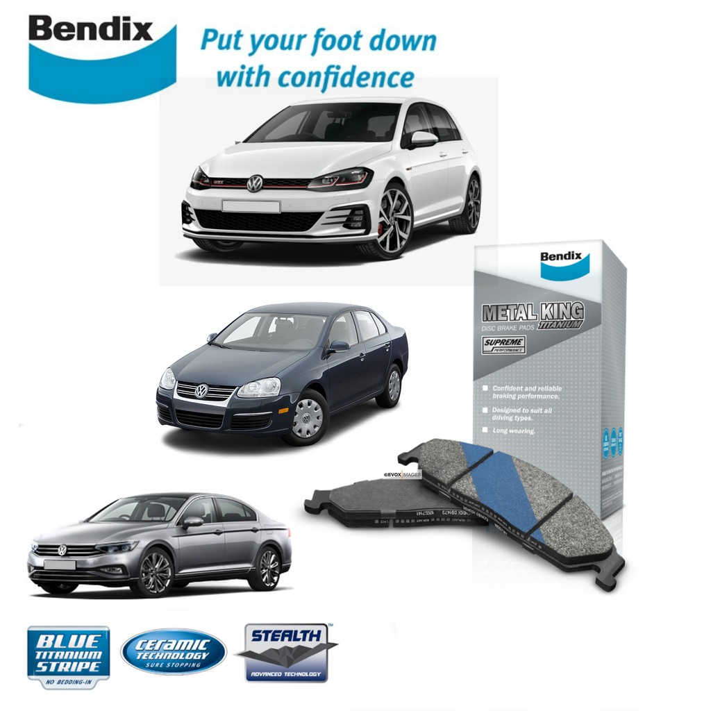 Bendix DB1865MKT Rear Brake Pad - Volkswagen Golf GTI V/ Passat VI ...