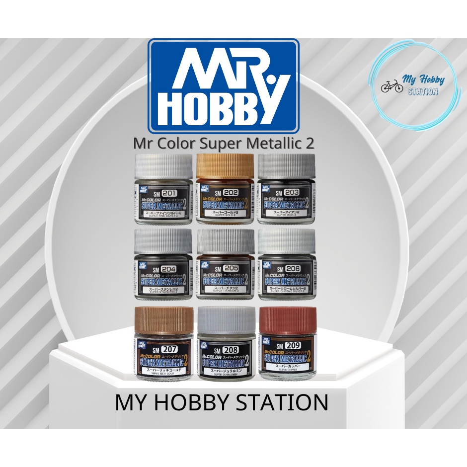 Mr Hobby SM201 to SM206 - SOLVENT BASED ACRYLIC - GSI Creos - Airbrush ...