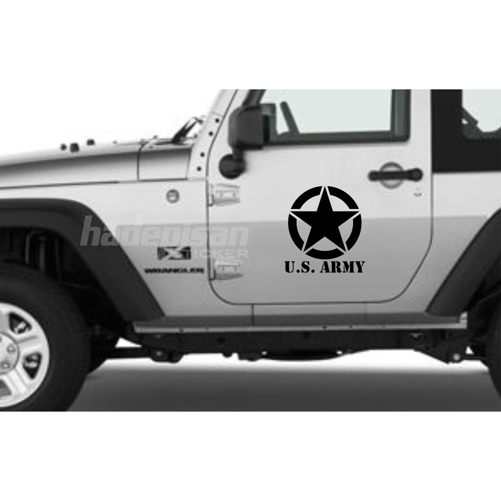 0202 us army star motif car window body sticker cutting car body ...