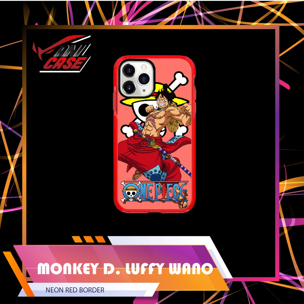 [ONE PIECE] MONKEY D. LUFFY WANO NEON RED BORDER CASE DESIGNATED BUMPER ...