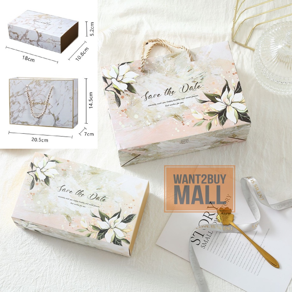 🇲🇾 1 Set Box + Paper Bag Birthday Valentine Wedding Doorgift Party Gift ...