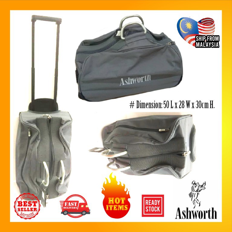 AshWorth travel Trolley Duffle Bag 2 wheels USED | Shopee Malaysia