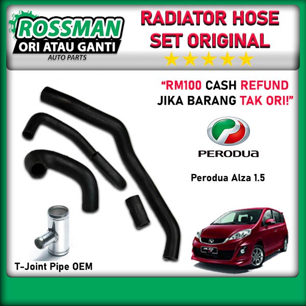 COMBO 5 IN 1 (ORIGINAL PERODUA PARTS) PERODUA ALZA 1.5 RADIATOR HOSE ...