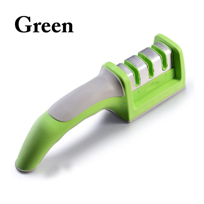 Knife Sharpener 3 Stages Stainless Steel Kitchen Tools Pengasah Pisau ...