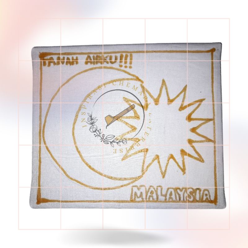 BATIK PAINTING TEMA MERDEKA + MALAYSIA WOOD FRAME KIT DIY Mewarna Art ...