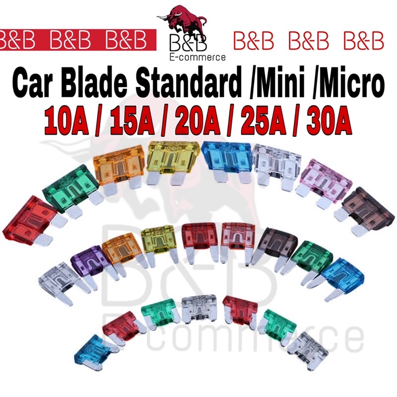 Micro size fuse/Mini Fuse/Standard Fuse/Fius Motosikal Kereta Lori/Fuse ...