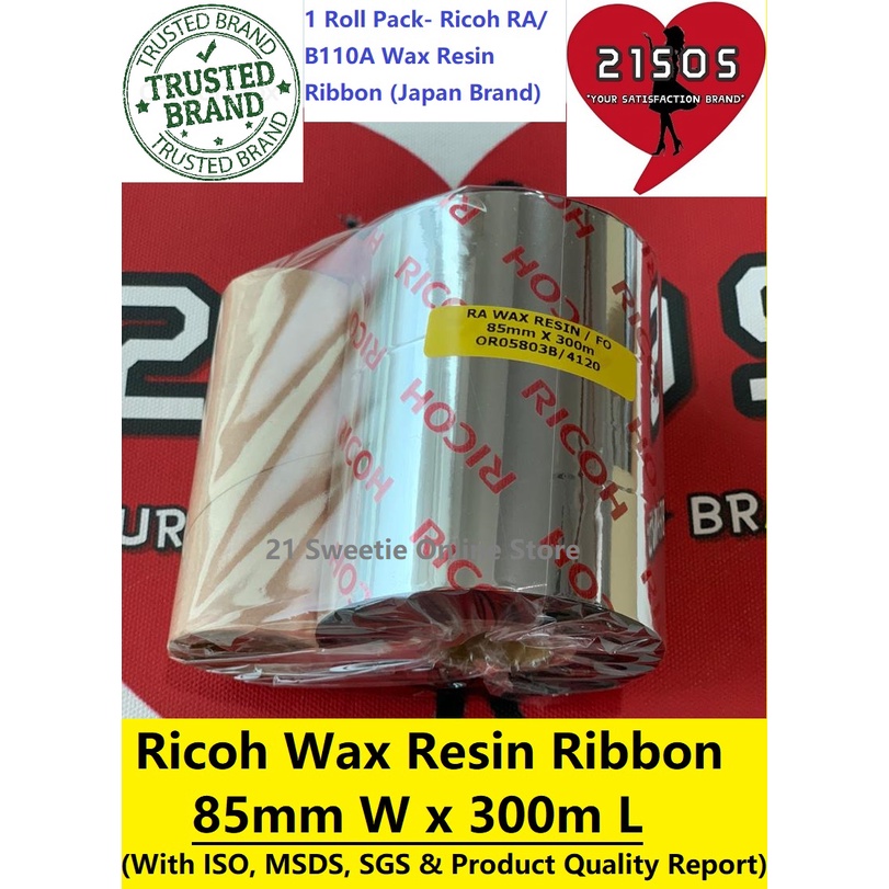 [ALL WAX-RESIN] Premium Ricoh B110A RA Wax Resin Ribbon All Sizes ...
