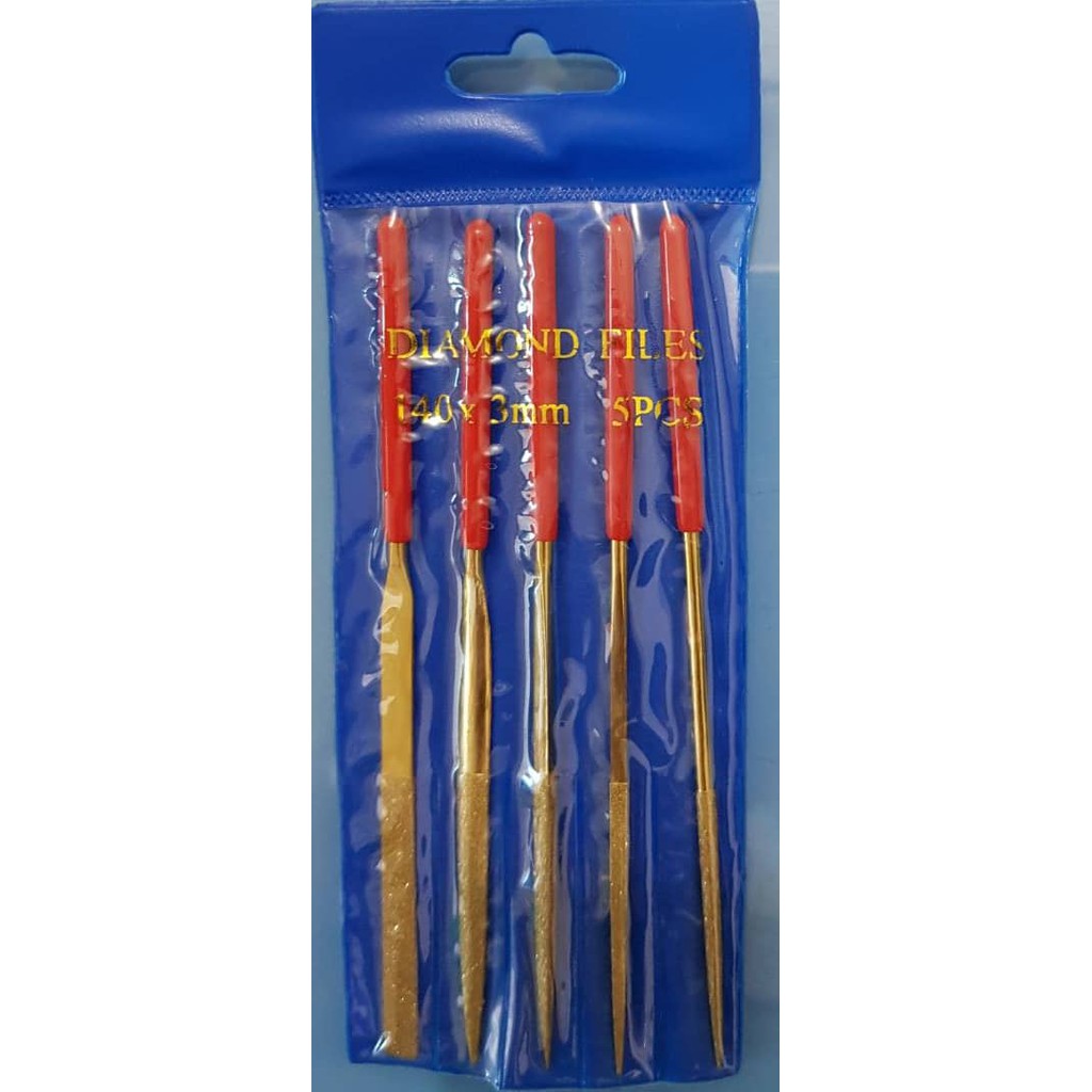 5PCS MINI DIAMOND FILE 3 MM X 140 MM X 50 MM Diamond File Rasp Carving ...