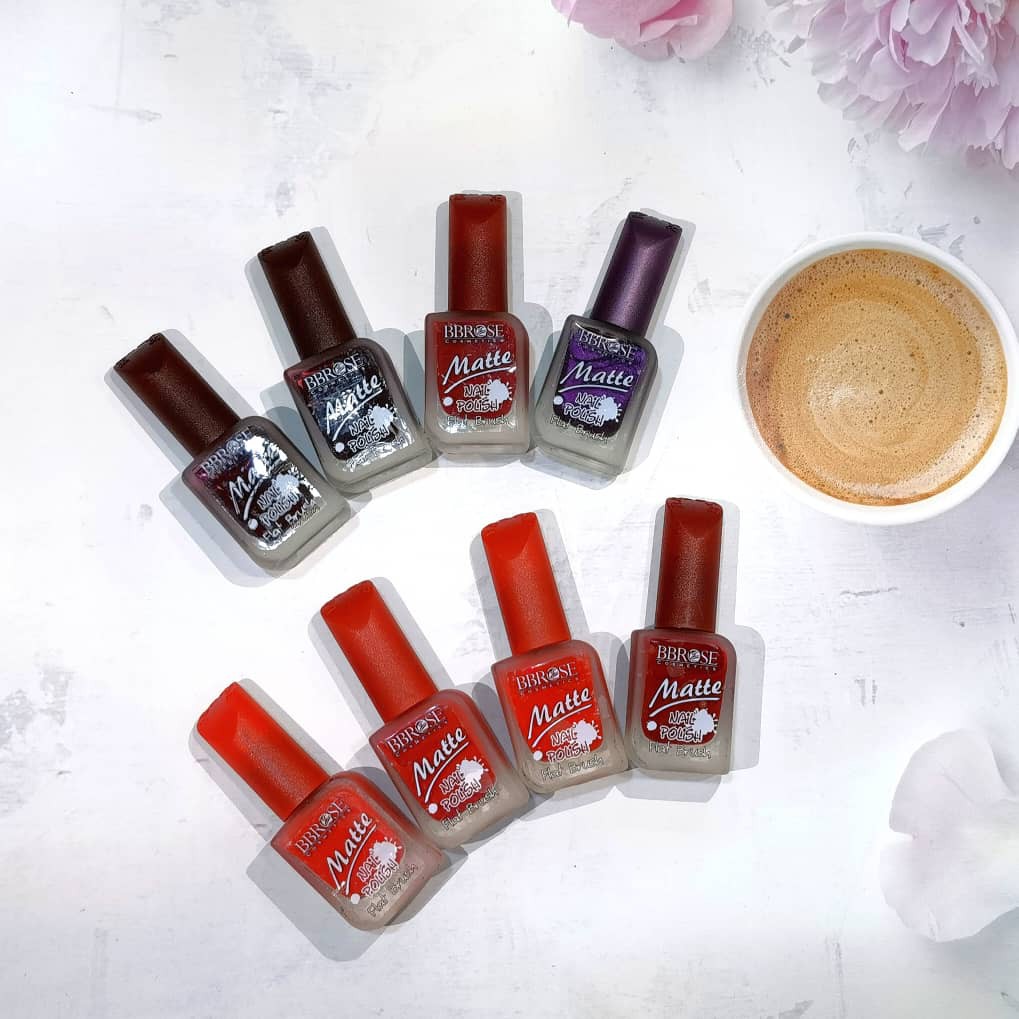 BB ROSE 8 Pcs Matte Nail Polish Set (Maroon/Wine/Red/Purple) | Shopee ...