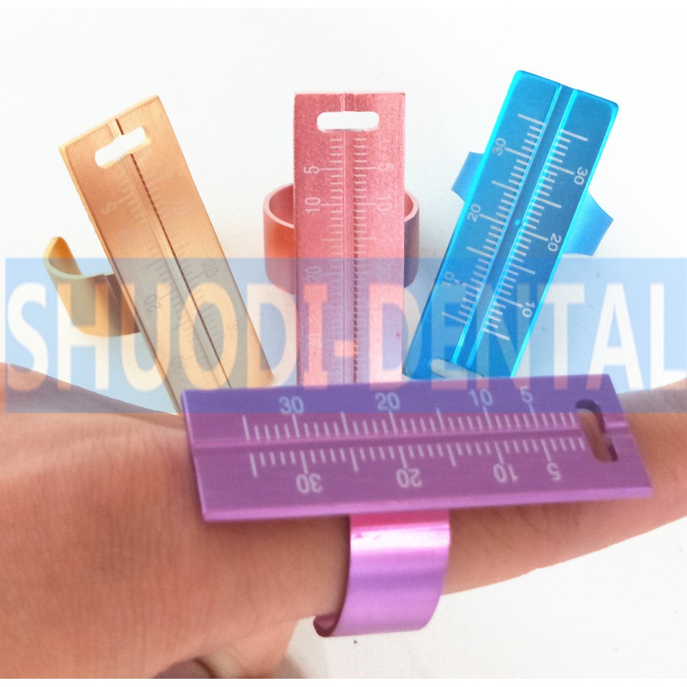Dental Measurement Finger Ruler Aluminium Oral Apparatus Endo Ruler ...