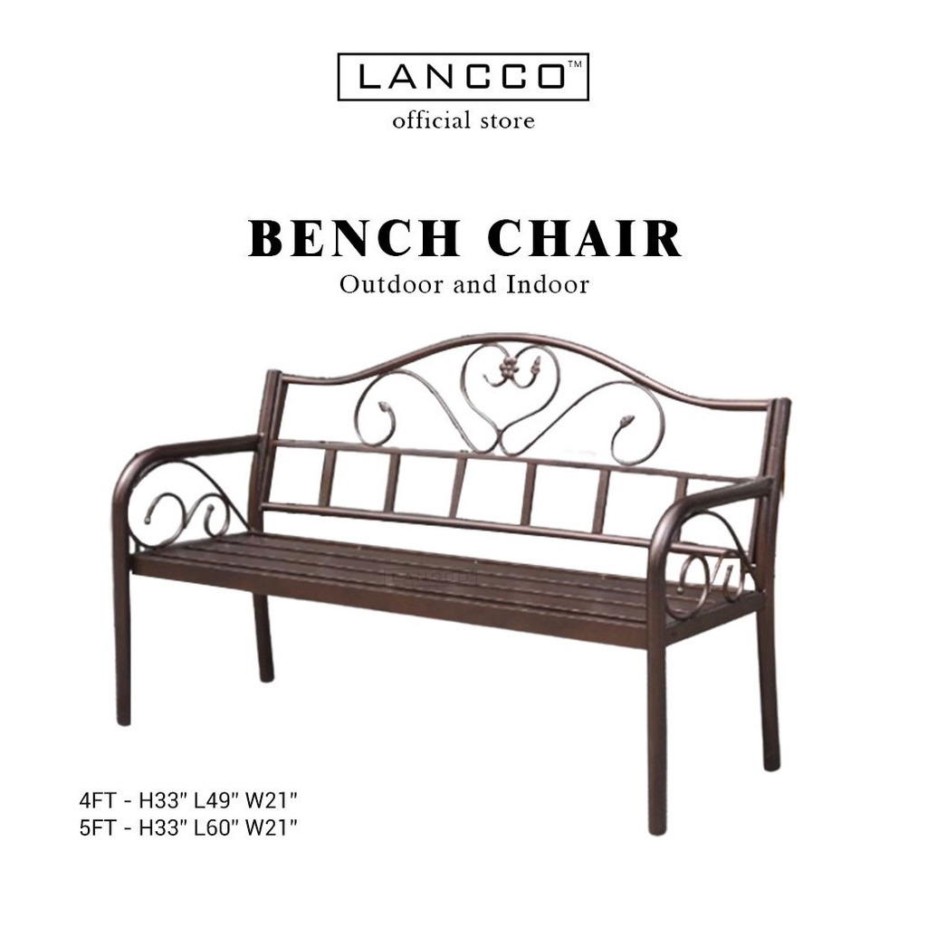LANCCO Outdoor Bench Modern Classic Chair Outdoor chair bench two color | Shopee Malaysia