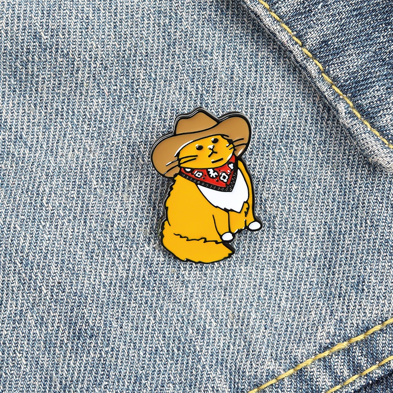 Cartoon Mr Cat Enamel Pin Creative Backpack Badges Pet Lovers ...