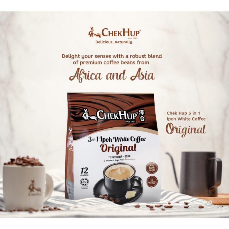 合怡保白咖啡 3in1 原味 CHEK HUP IPOH WHITE COFFEE 3 IN 1 ORIGINAL 12 PACKS | Shopee Malaysia