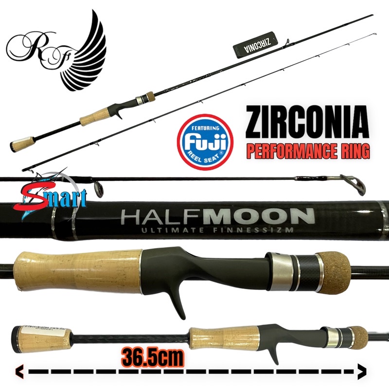Halfmoon Rodford spining casting rod 6kaki4inci 3-10Lb Lure max:6gm ...