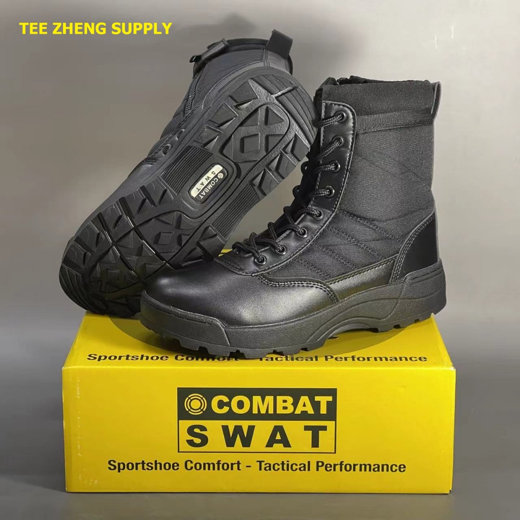 Kasut Combat Swat Tactical Boots Ready Stock Malaysia | Shopee Malaysia