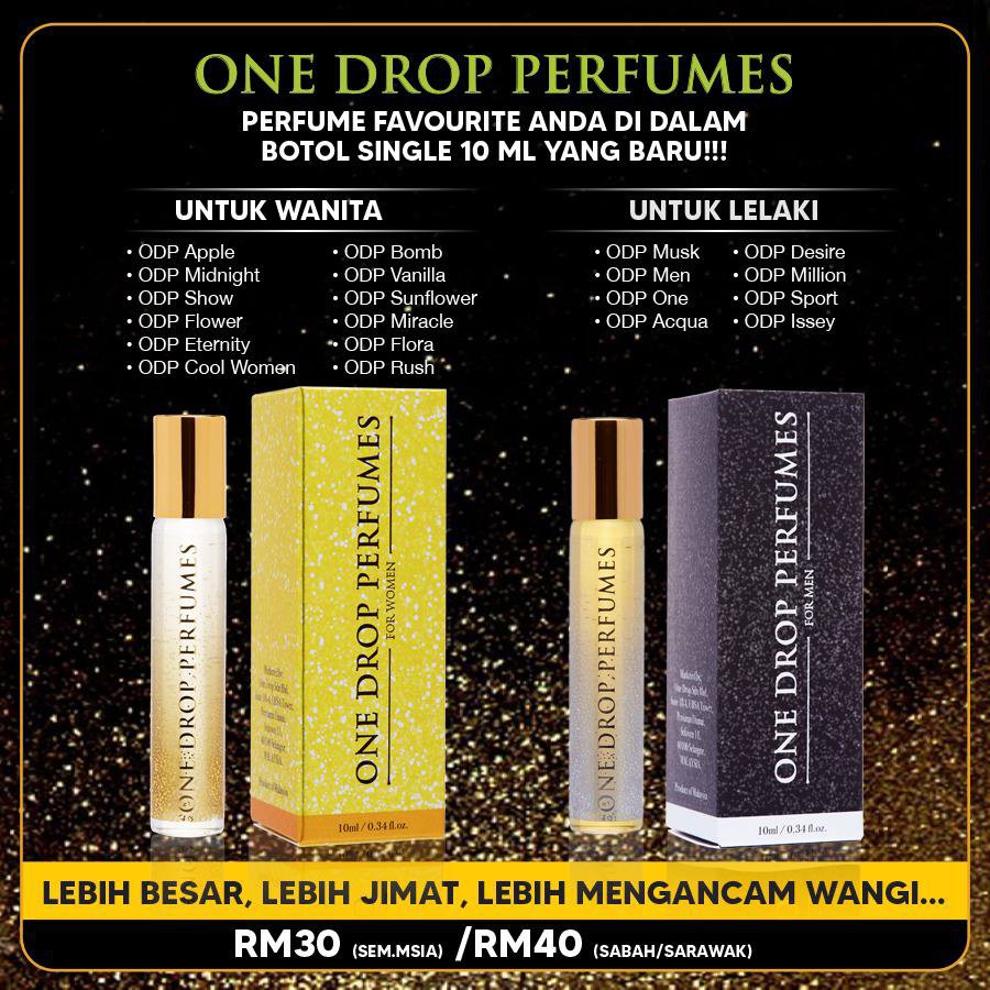 SINGLE BOTTLE ONE DROP PERFUMES 10ml ( APPLE / MIDNIGHT / BOMB ...