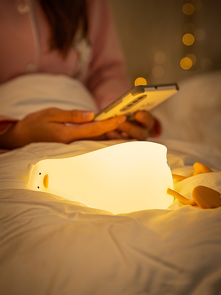 Duck Nightlights Led Night Light Rechargeable Cartoon Silicone Lamp ...