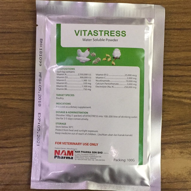 Vita stress vitamin ayam 100g | Shopee Malaysia