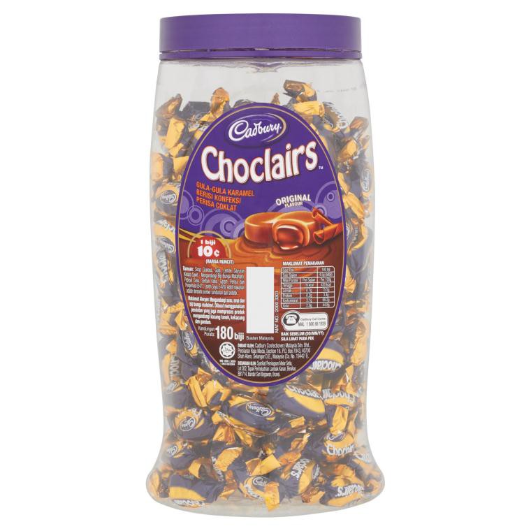 CADBURY CHOCLAIRS CARAMEL JAR 145 CANDY / TOFFEE | Shopee Malaysia