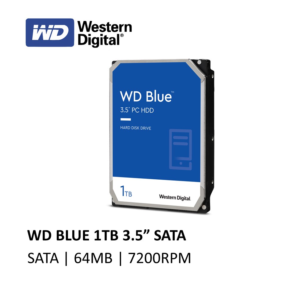 WD WESTERN DIGITAL Blue 1TB 3.5" Sata Harddisk (WD10EZEX) | Shopee Malaysia