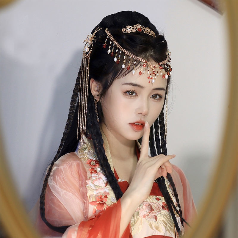 Hanfu headdress, red dress, ancient style forehead ornament ...
