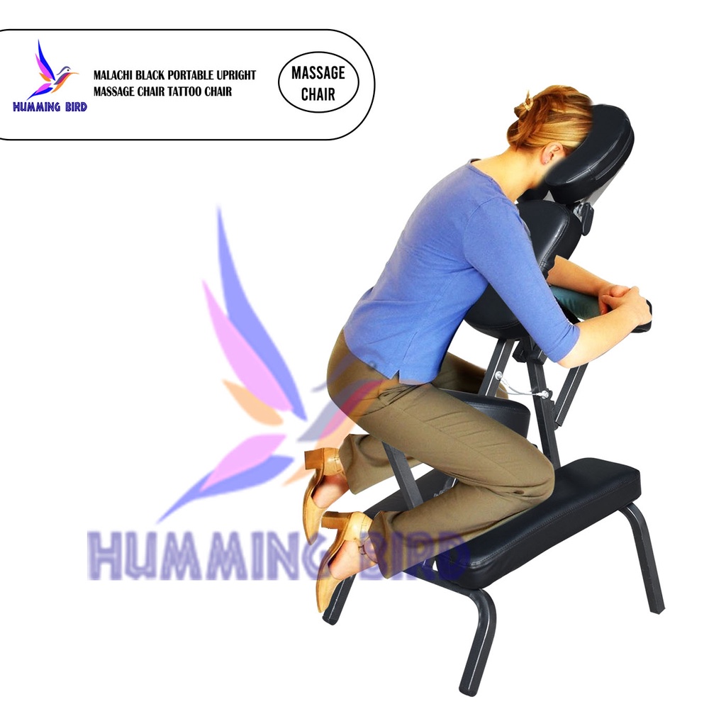 Hummingbird Black Portable Upright Massage Chair Tattoo Chair (black ...