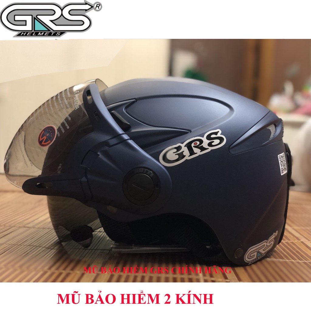 Half-head helmet with negative glass with 2 glasses GRS A966K (many ...