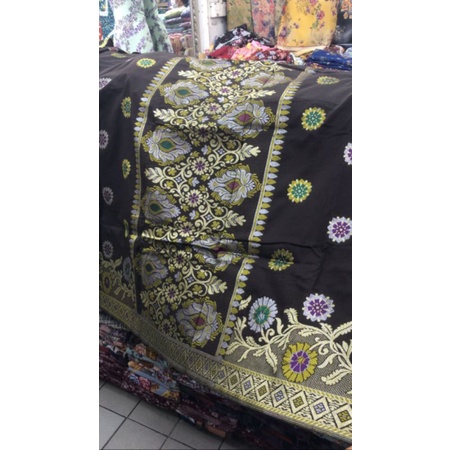songket bunga raya multi colour exclusive kain quality bagus | Shopee ...